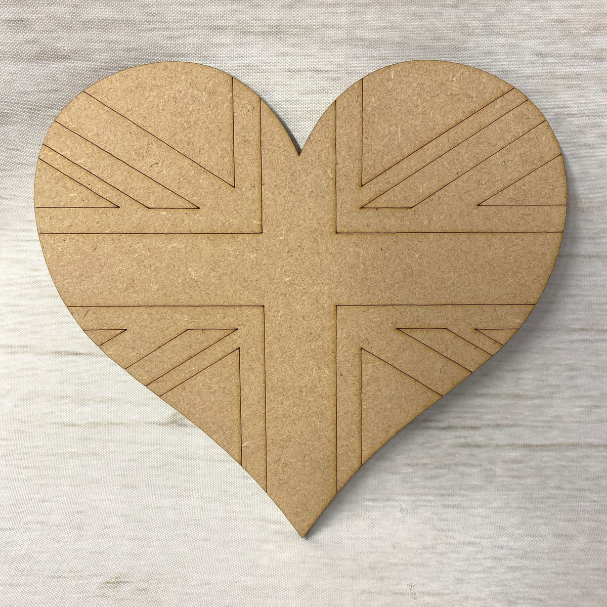 Heart 6 - Union Jack Heart (Engraved) — Hobby Island UK