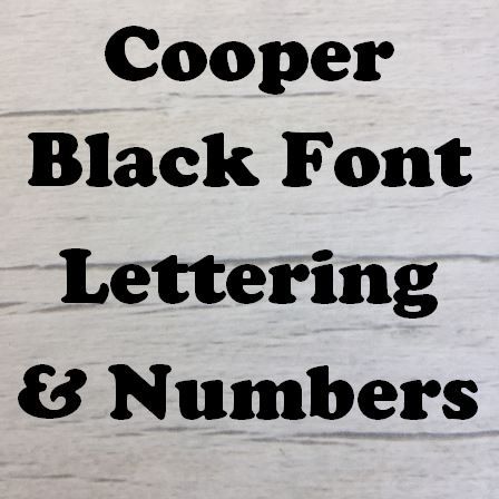 Base MDF - Cooper Black Letters words and names — Hobby Island UK