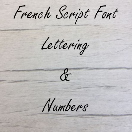 Base MDF - French Script font Letters words and names — Hobby Island UK