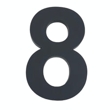 Base Acrylic - 8cm Dark Grey Number (Matte Effect) — Hobby Island UK