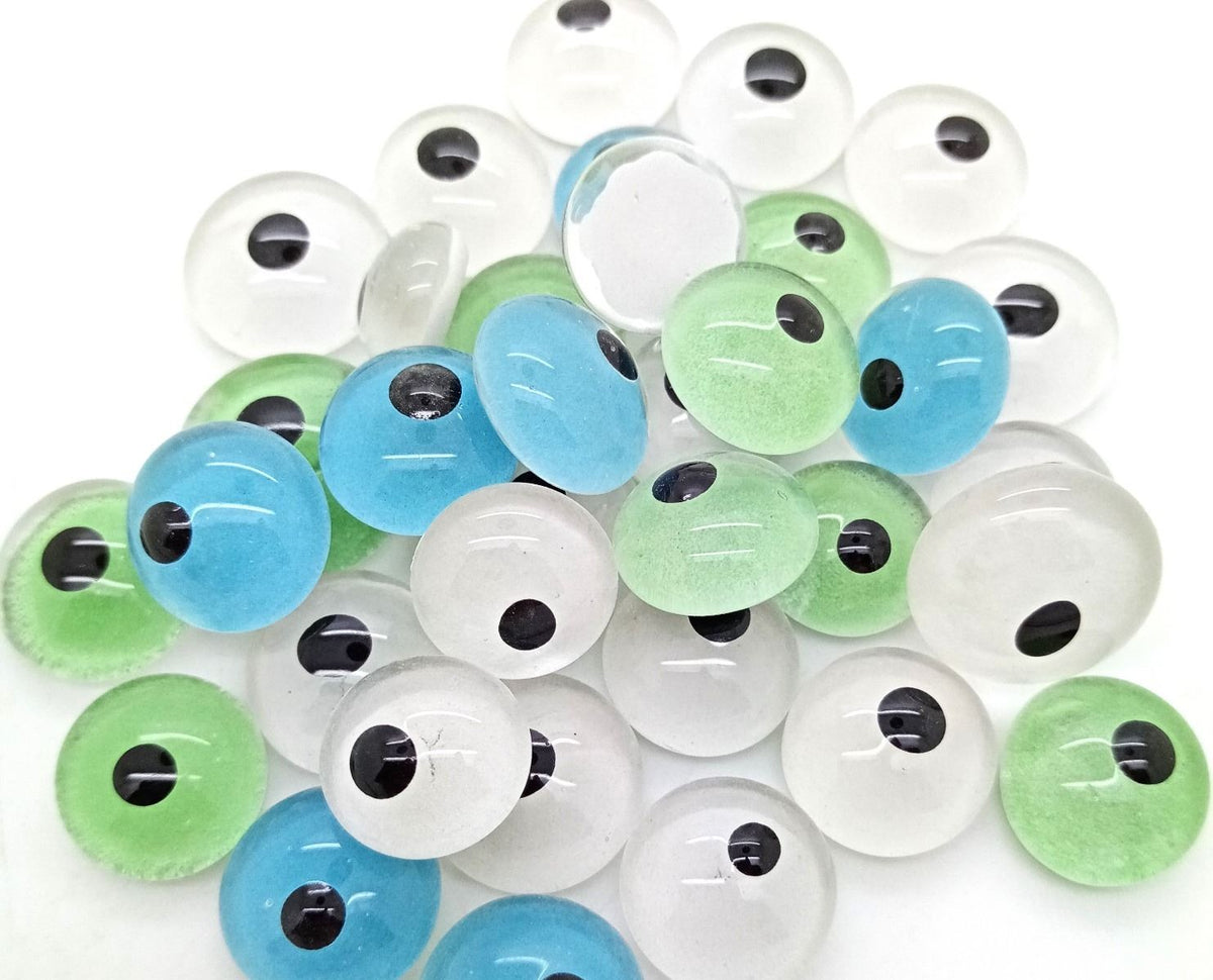 Glass Eyes - Pair: 12-14mm — Hobby Island UK